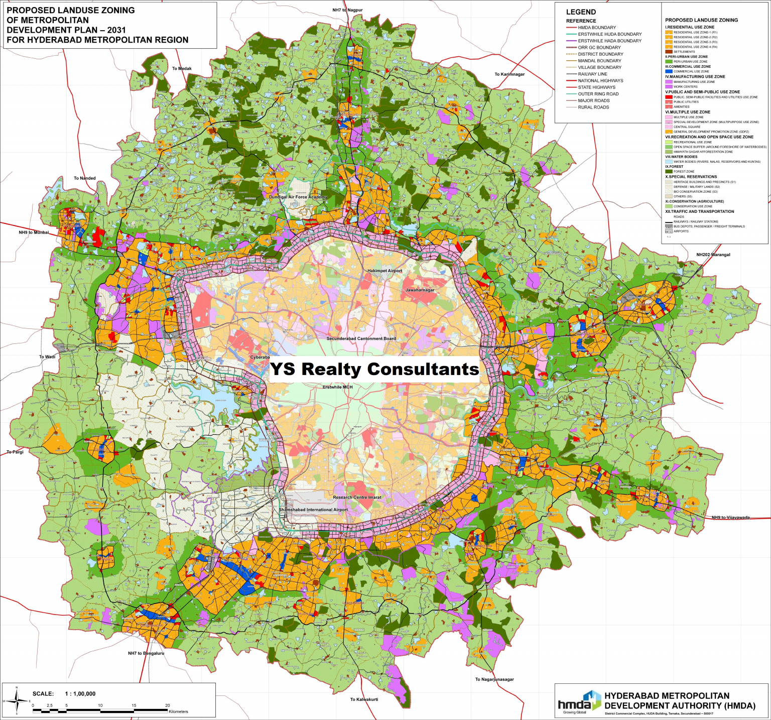 Hmda Master Plan 2031 Hyderabad Ys Realty